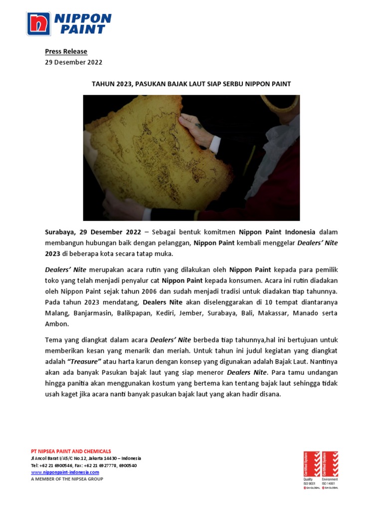Press Release: Dealers' Nite Merupakan Acara Rutin Yang Dilakukan Oleh Nippon Paint Kepada para ...