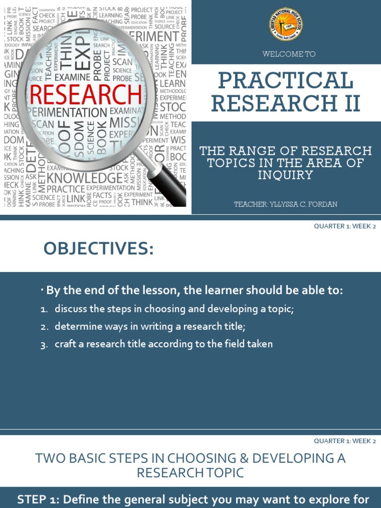 Practical Research Ii Q1 W3 | PDF | Prejudices | Perception