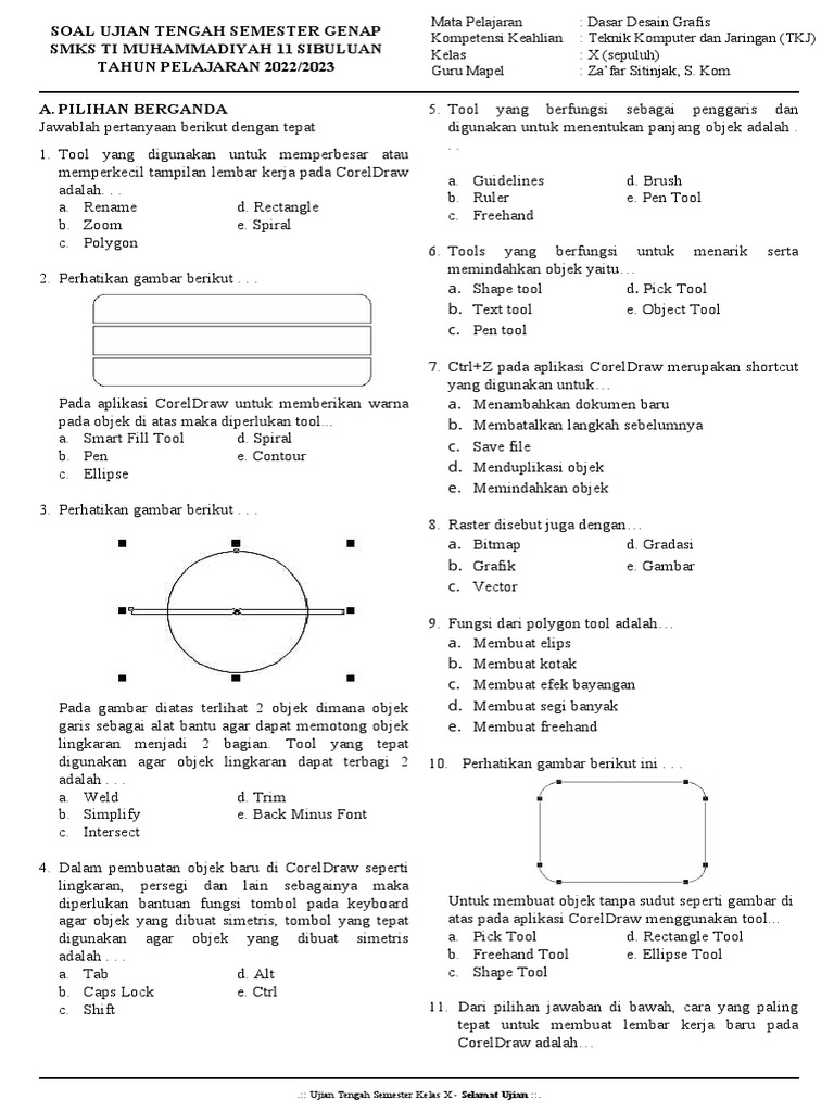 Soal Ujian MID Genap Kelas X | PDF