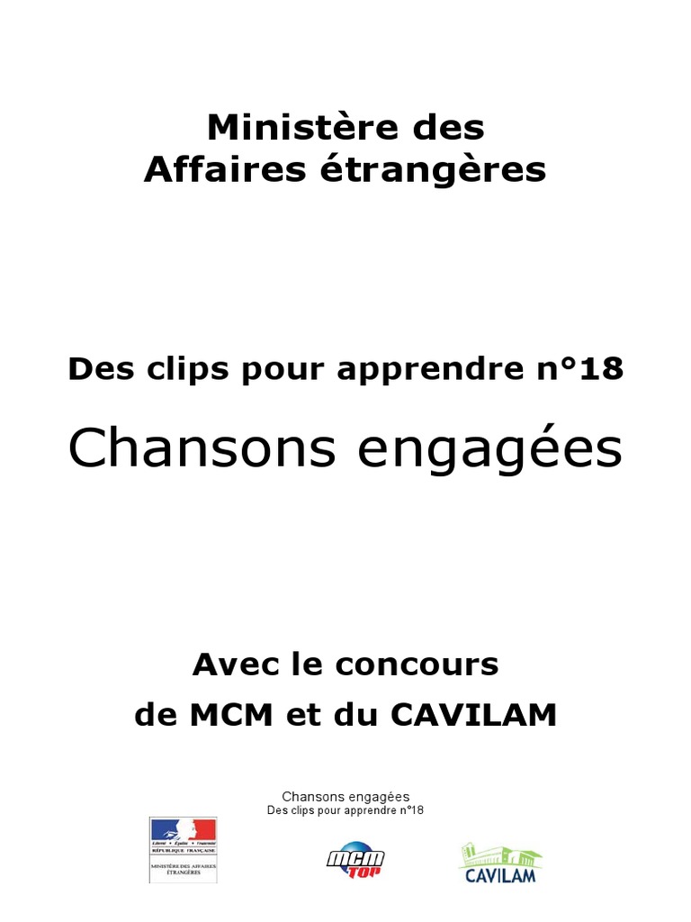 Livret Chansons Engagees-2 | PDF