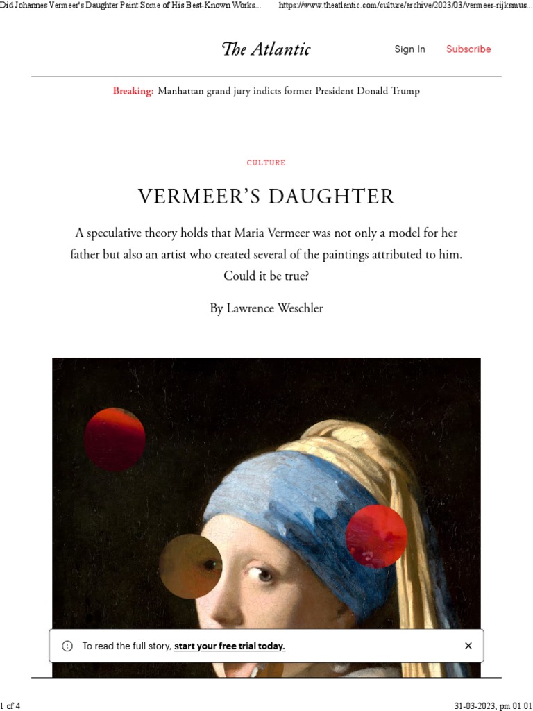 Did Johannes Vermeer's Daughter Paint Some of His Best-Known Works ...