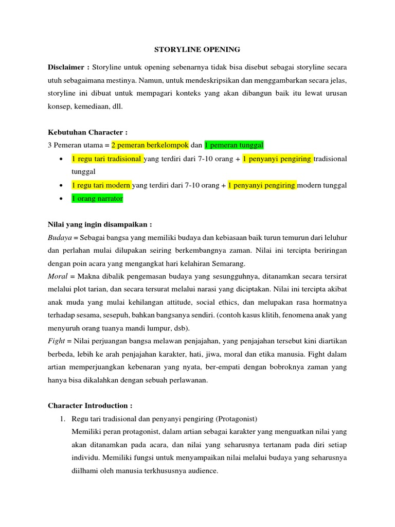 Storyline Opening | PDF