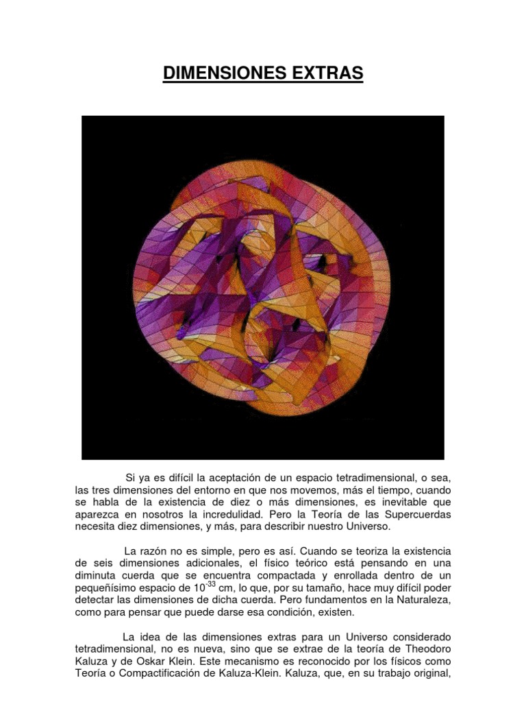 Dimensiones Extras | PDF | Dimensión | Física