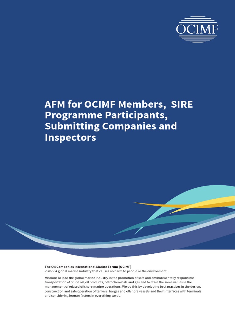 AFM For OCIMF Members, SIRE Programme Participants, Submitting ...