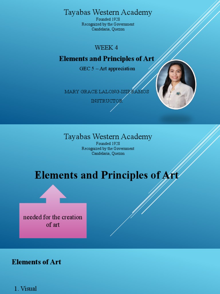 GEC 5 - Week 4 - Elements and Principles of Art | PDF | Perspective (Graphical) | Composition ...