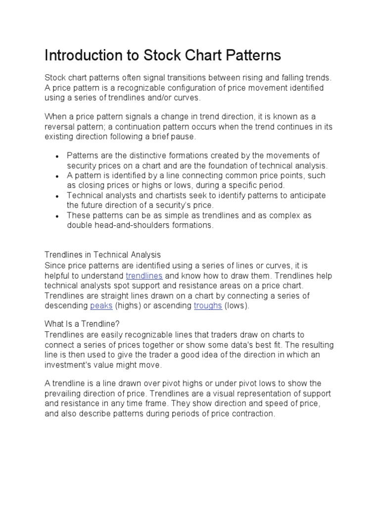 Introduction To Stock Chart Patterns | PDF | Technical Analysis | Recession