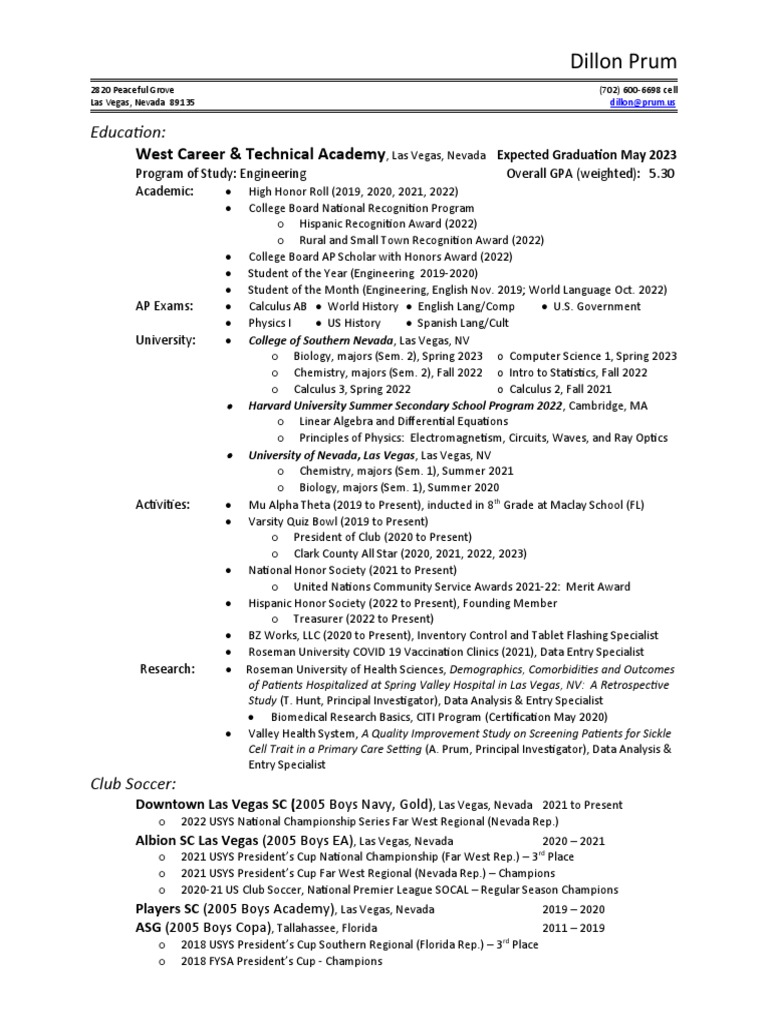 Dillon Prum Highlights 2 | PDF | Health Care