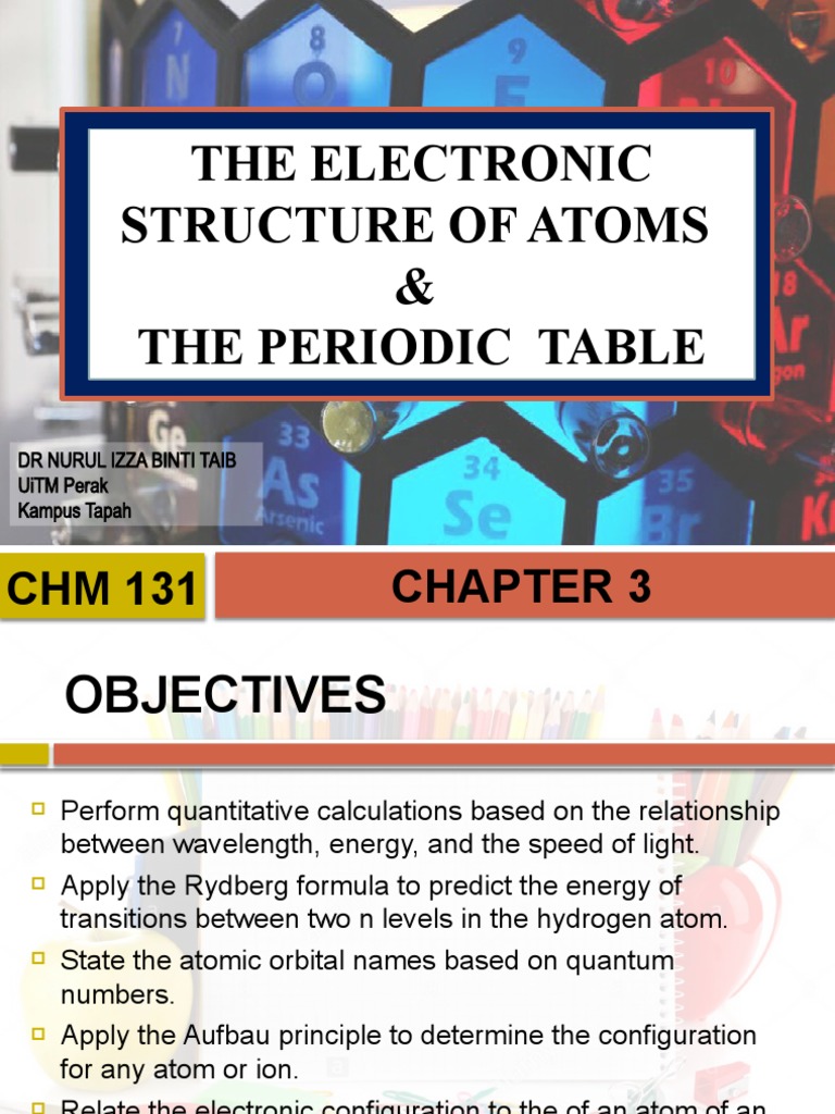 CHM131 - Chapter 2 - Structure of Atom - Periodicity | PDF | Atomic Orbital | Electron Configuration