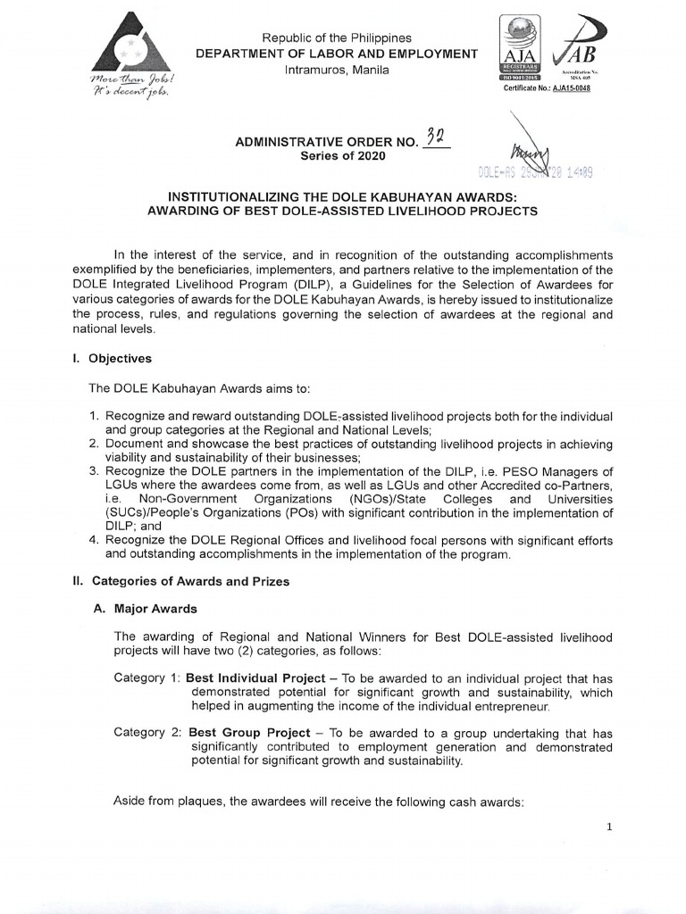 AO-32-20-Institutionalizing-the-DOLE-Kabuhayan-Awards_-Awarding-of-Best ...