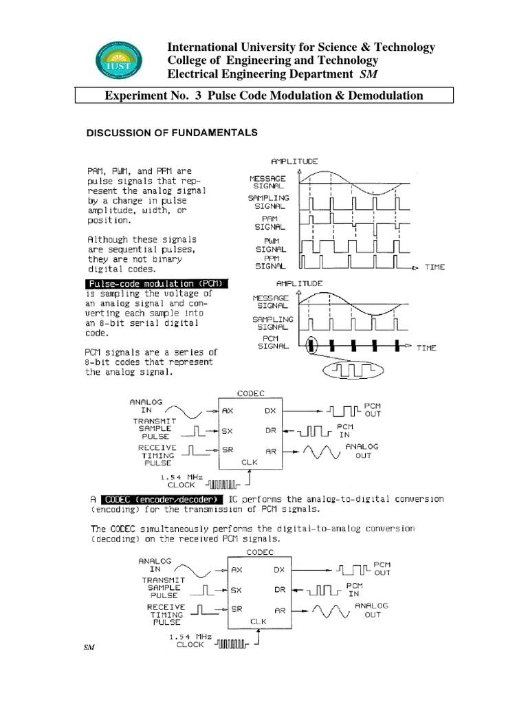 Exp. 3 PCM Generation | PDF | Science & Mathematics | Technology & Engineering