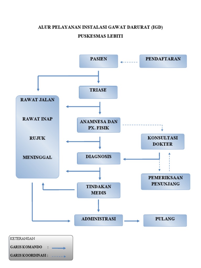 Alur Pelayanan Instalasi Gawat Darurat (Igd) Puskesmas Lebiti | PDF