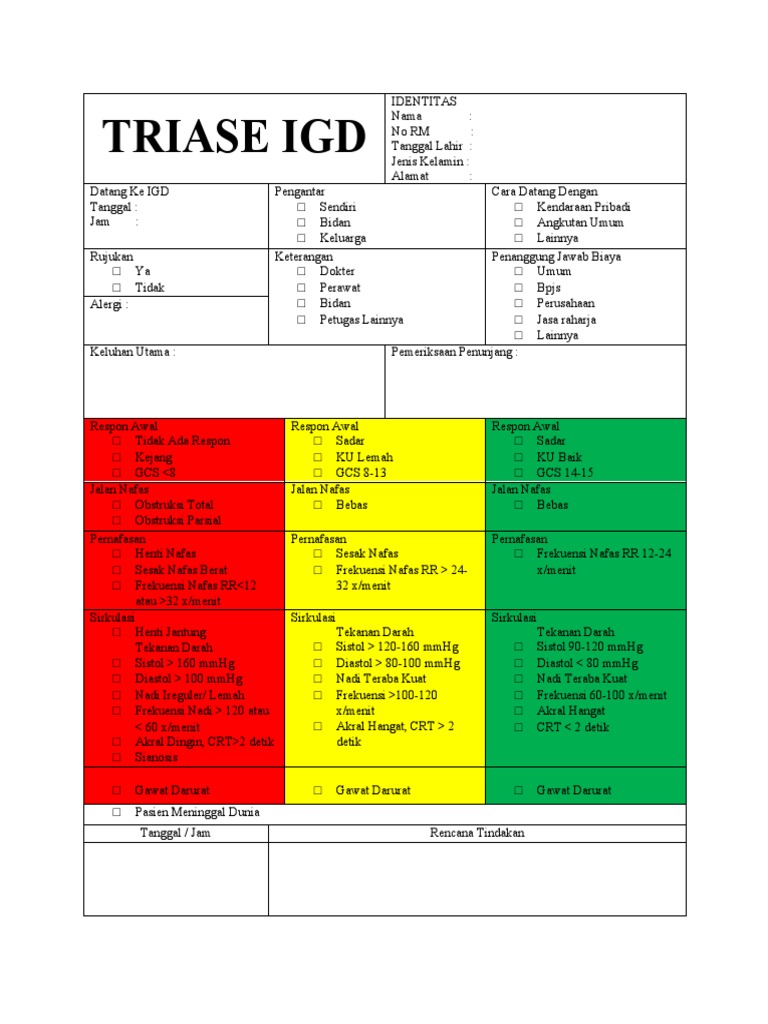 FORM TRIASE IGD | PDF