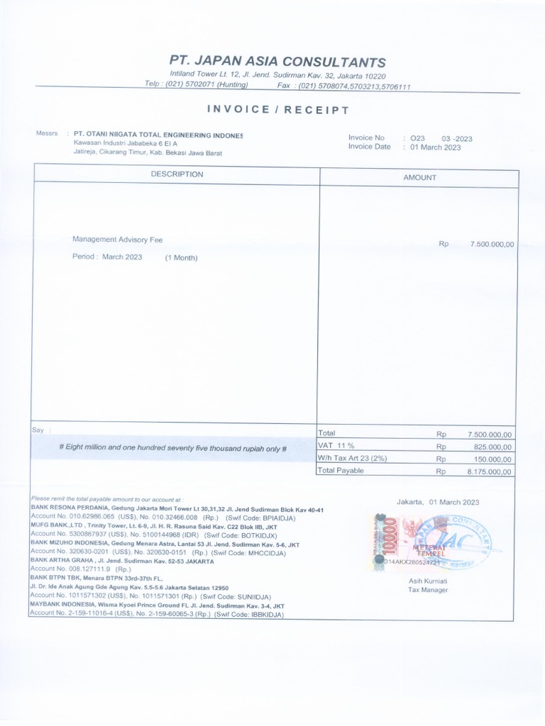 Contoh Invoice | PDF