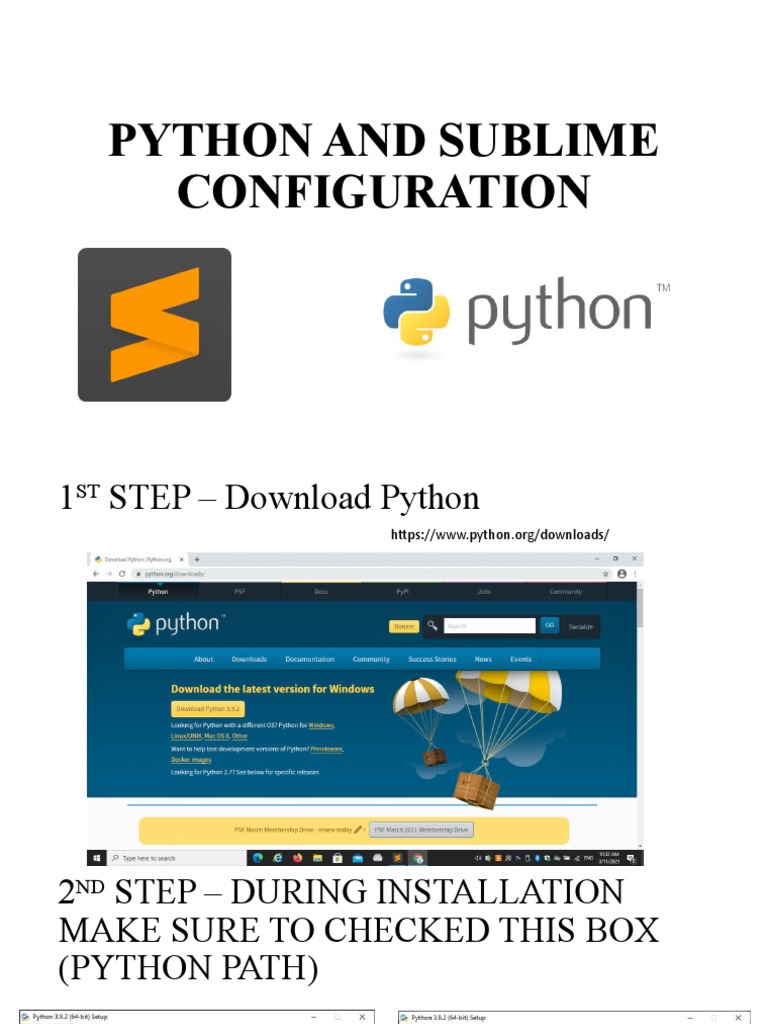 Python And Sublime Configuration Pdf Python Programming Language 1407