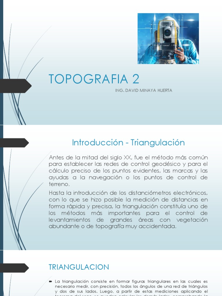 Topografia 2 Clase 1 | PDF | Triángulo | Topografía