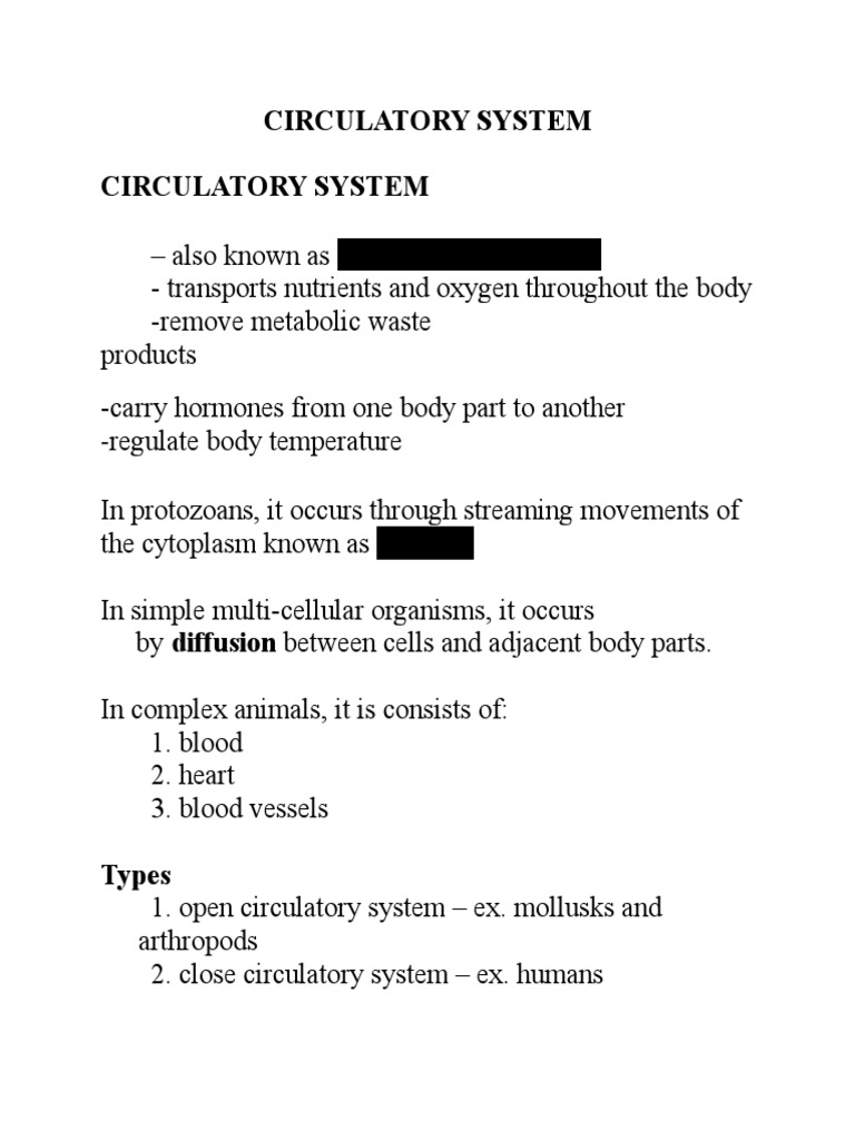 Circulatory System - Reviewer | PDF | Blood | Blood Cell