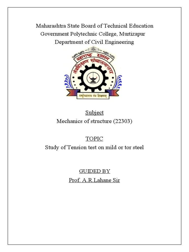 MOS Microproject Group1 | PDF | Deformation (Engineering) | Yield (Engineering)