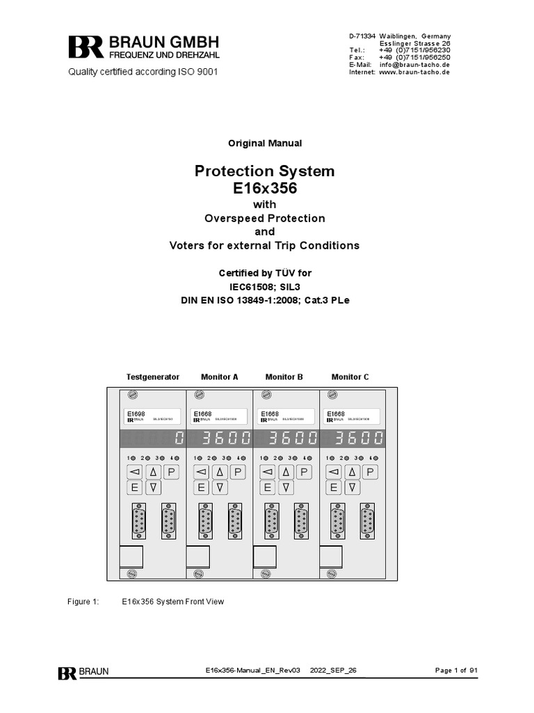 E16x356 Overspeed Protection Manual | PDF | Relay | Programmable Logic ...