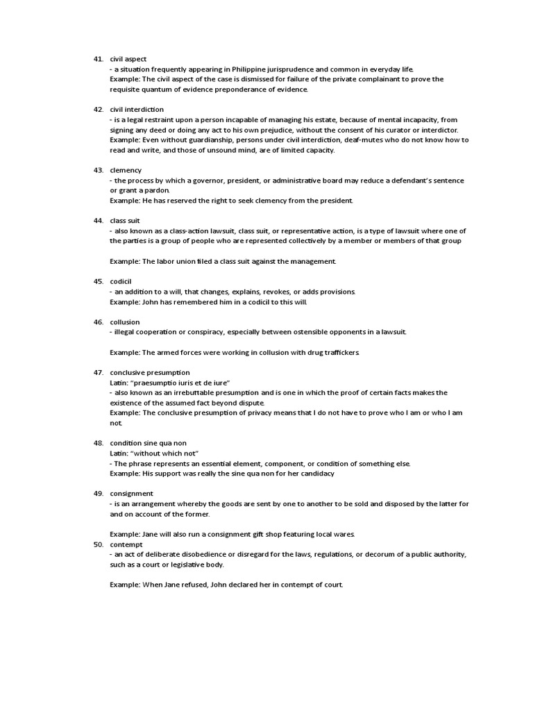 Legal Writing - Legal Jargons 1-40 | PDF | Demurrer | Lawsuit