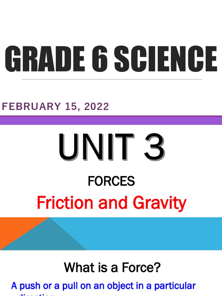 Friction and Gravity Lesson | Download Free PDF | Force | Friction