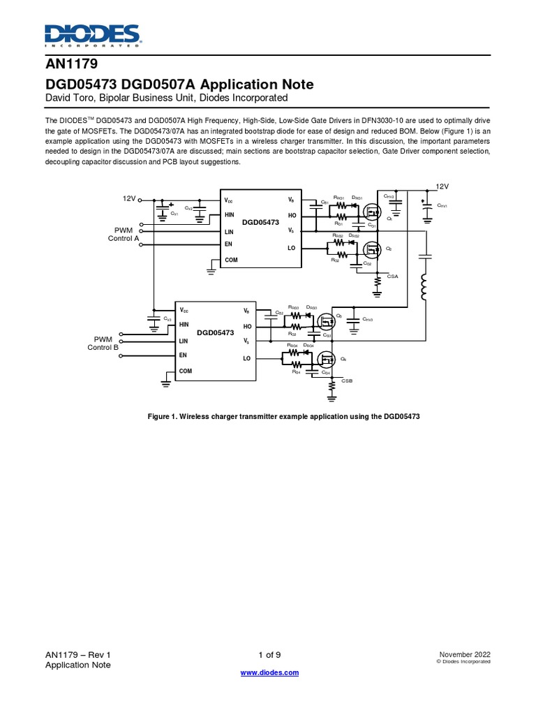 DGD05473 DGD0507A Application Note | PDF | Capacitor | Mosfet