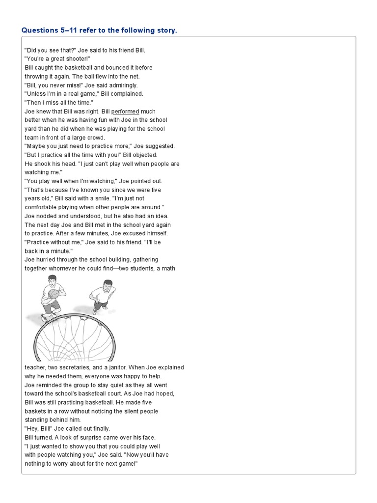 The TOEFL Junior Tests - Reading Comprehension Sample Questions-05-11 | PDF