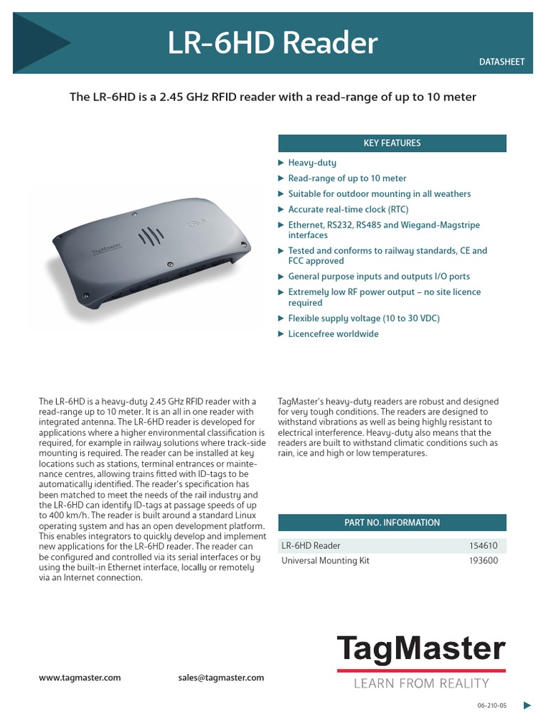 Data Sheet LR 6HD EN | PDF | Radio Frequency Identification ...
