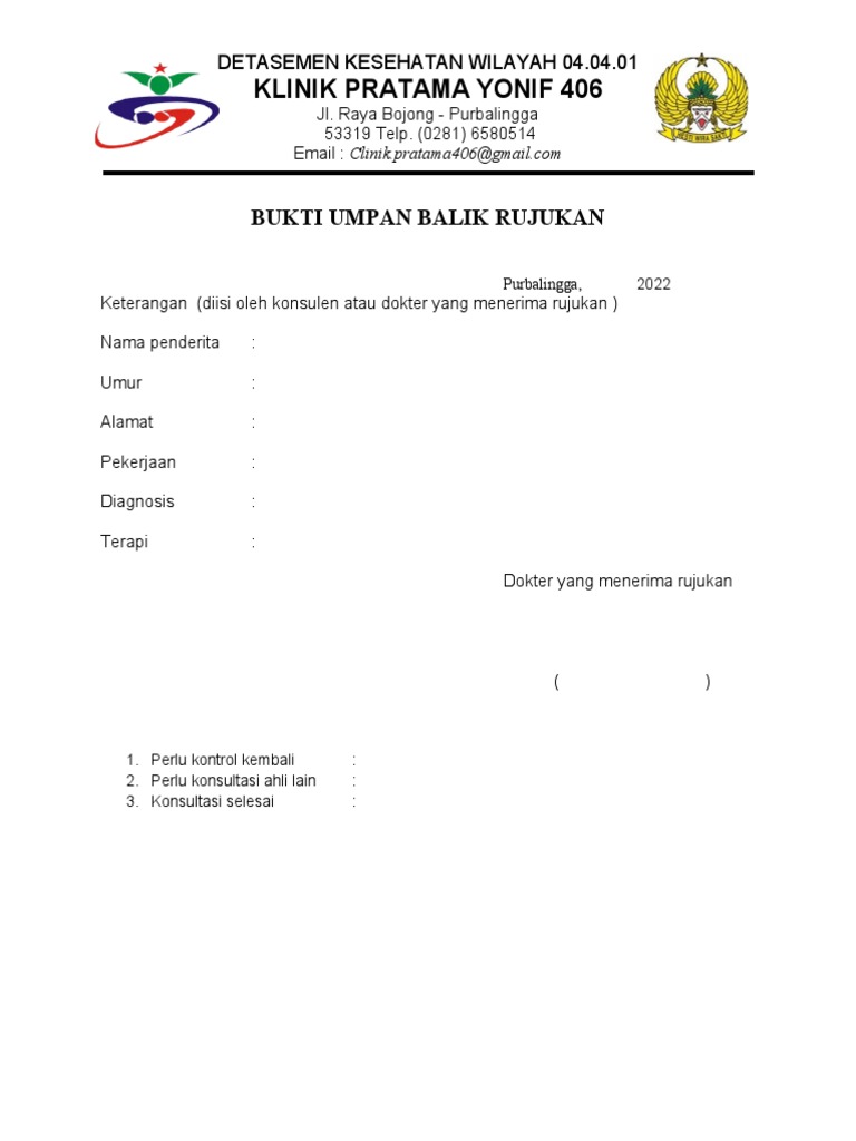 Bukti Umpan Balik Rujukan | PDF