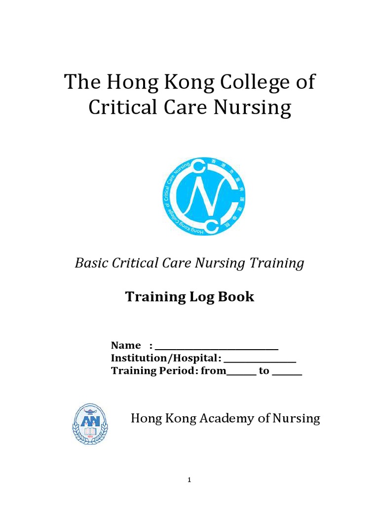 Basic Training Logbook HKCCCN | PDF | Nursing | Intensive Care Medicine