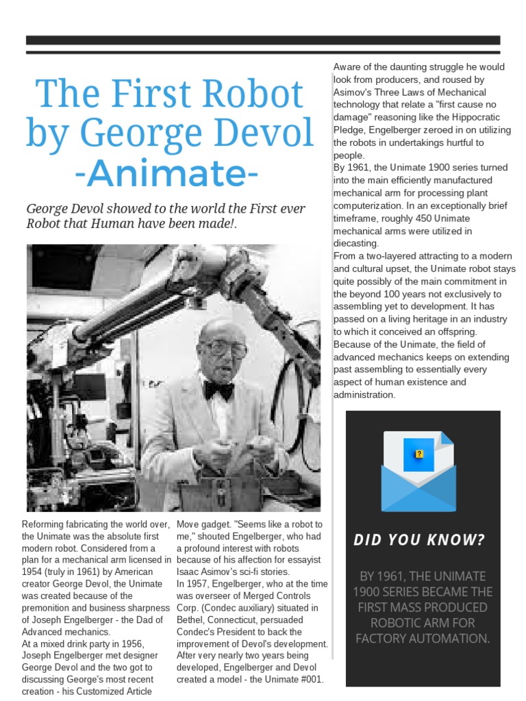 George Devol: The Pioneer of Industrial Robotics