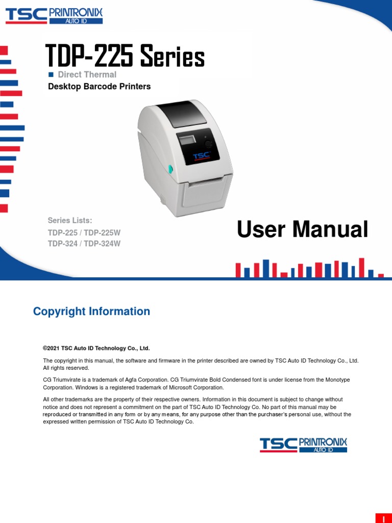 TDP-225 Series: User Manual | PDF | Printer (Computing) | Usb