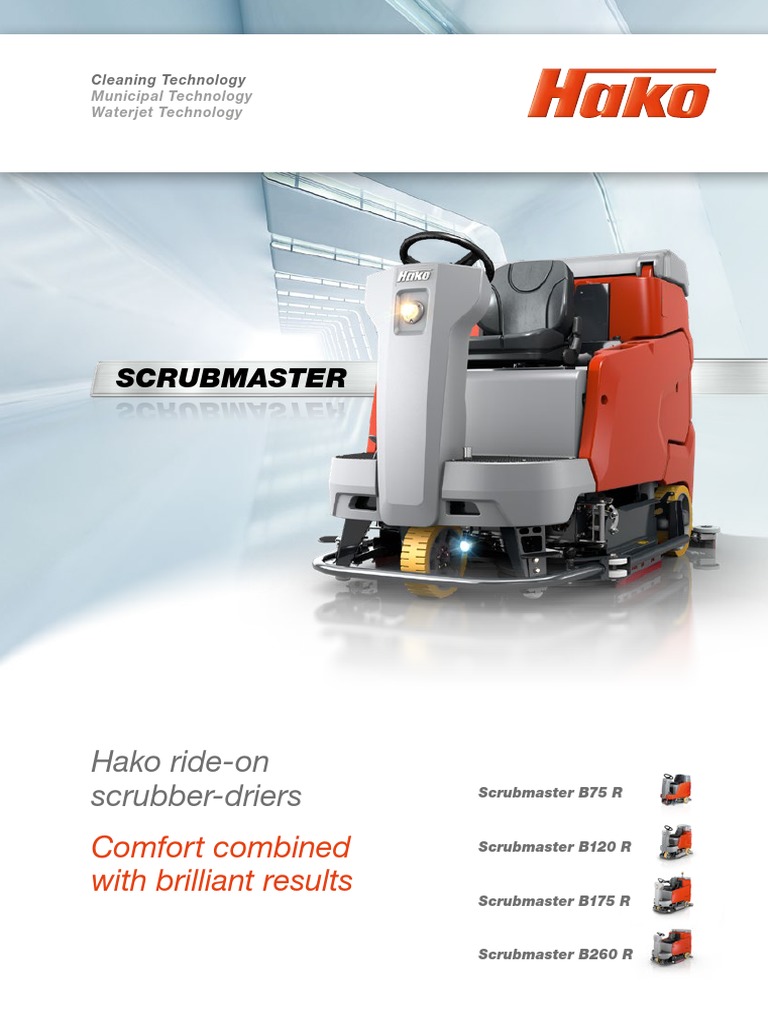 HAKO Scrubmaster Ride-On EN | PDF | Human Factors And Ergonomics | Hygiene