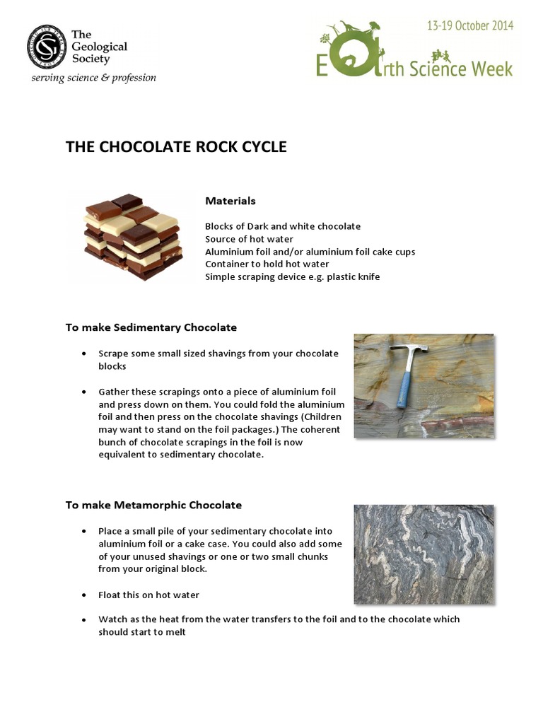 Chocolate Rock Cycle Experiment | PDF | Science & Mathematics