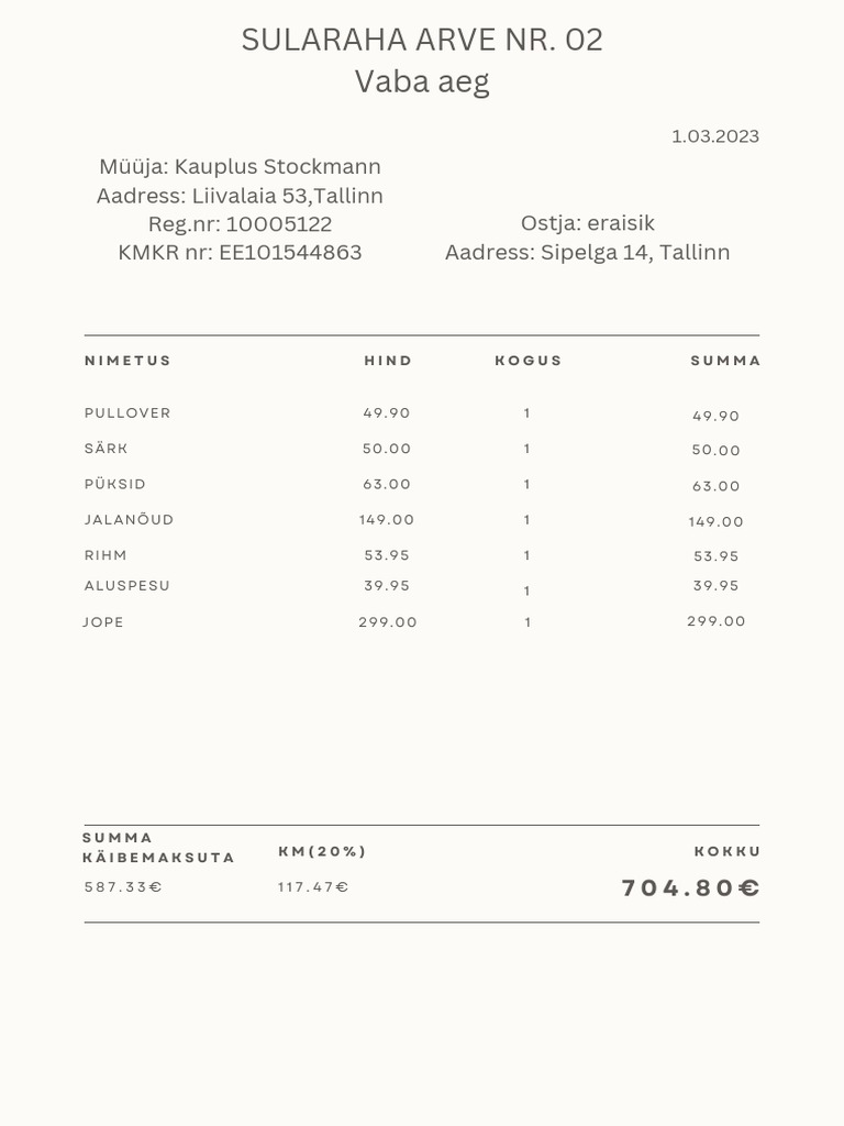 Sularaha Arve NR | PDF