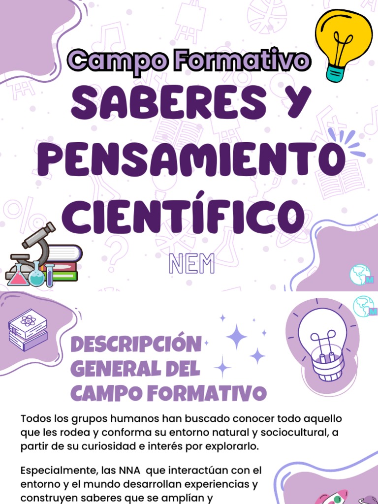 Saberes Y Pensamiento Científico: Campo Formativo | PDF | Conocimiento ...