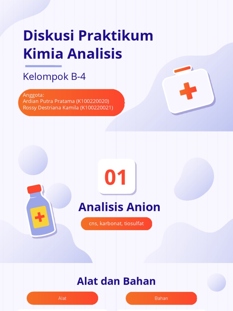 B4 - Analisis Kualitatif Anion Kation - PPT Diskusi | PDF