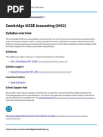 Cambridge IGCSE Accounting (0452) | PDF | Textbook | Teachers