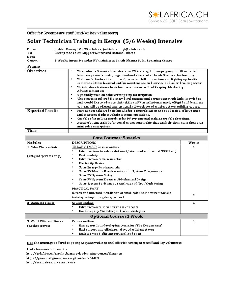 PV Training Curriculum | PDF | Photovoltaics | Solar Power