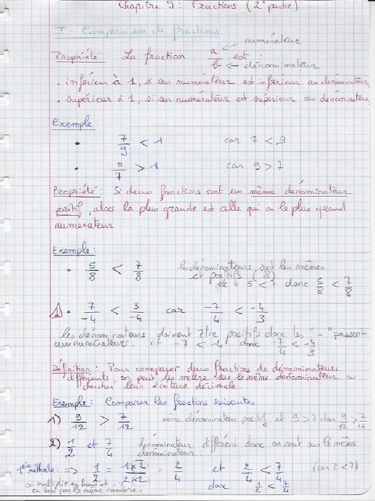 Cours Fractions Partie1 | PDF