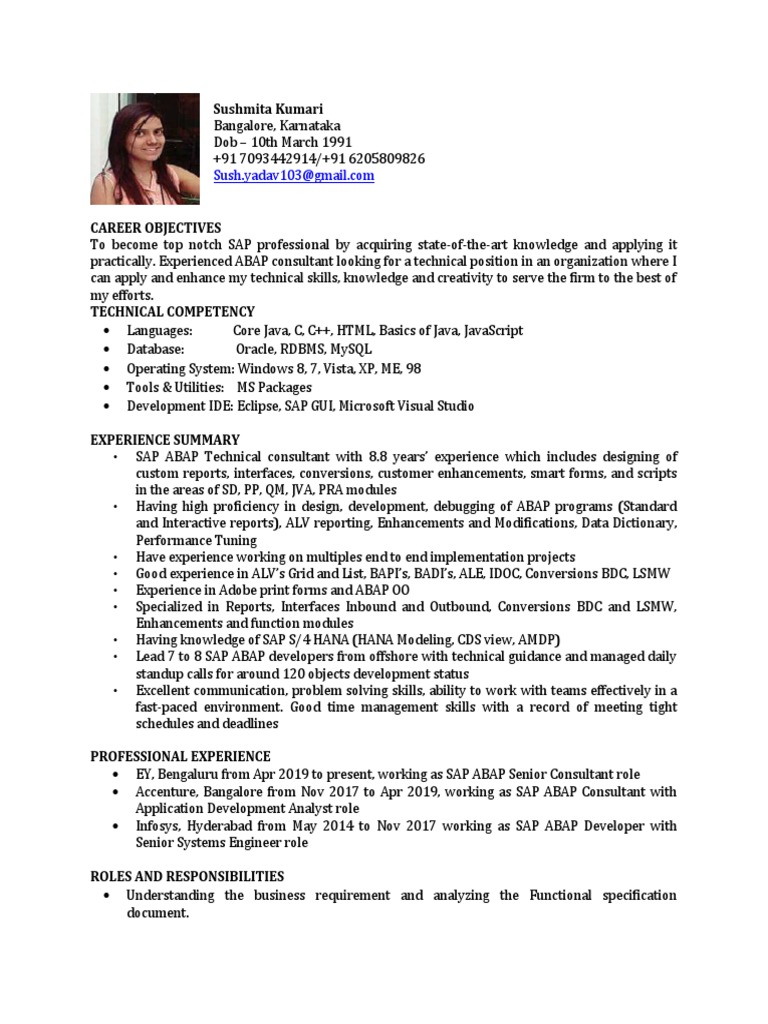 Sushmita Kumari Resume | PDF | Software Engineering | Computer Science