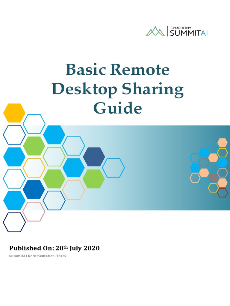 Basic Remote Desktop Sharing Guide V1.1 | PDF | Remote Desktop Services | Operating System