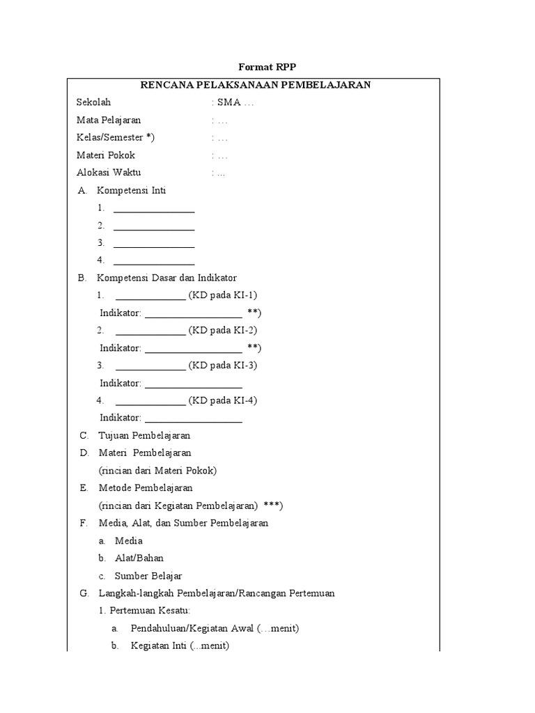 FORMAT RPP Edit | PDF