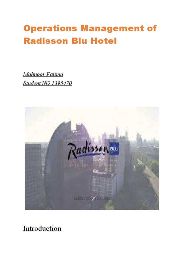 Operations Management of Radisson Blu Hotel | PDF | Business