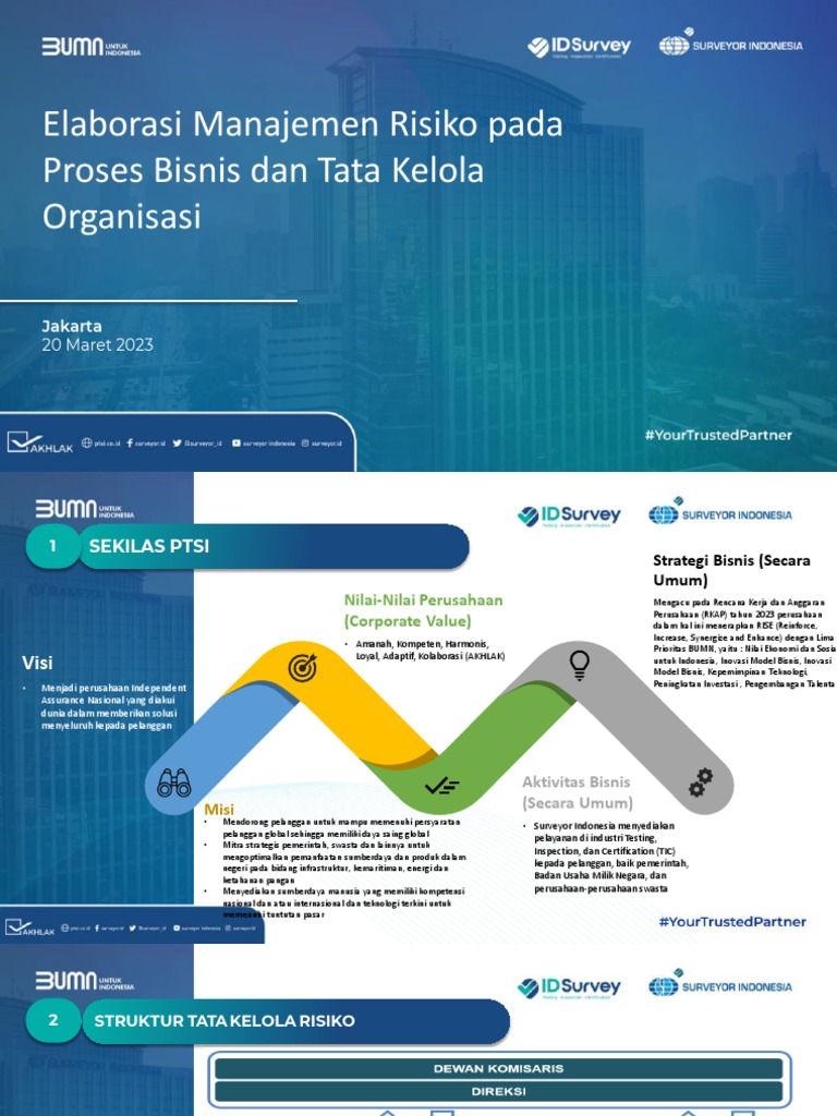 PTSI-Elaborasi Manajemen Risiko Pada Proses Bisnis Dan Tata Kelola Organisasi | PDF