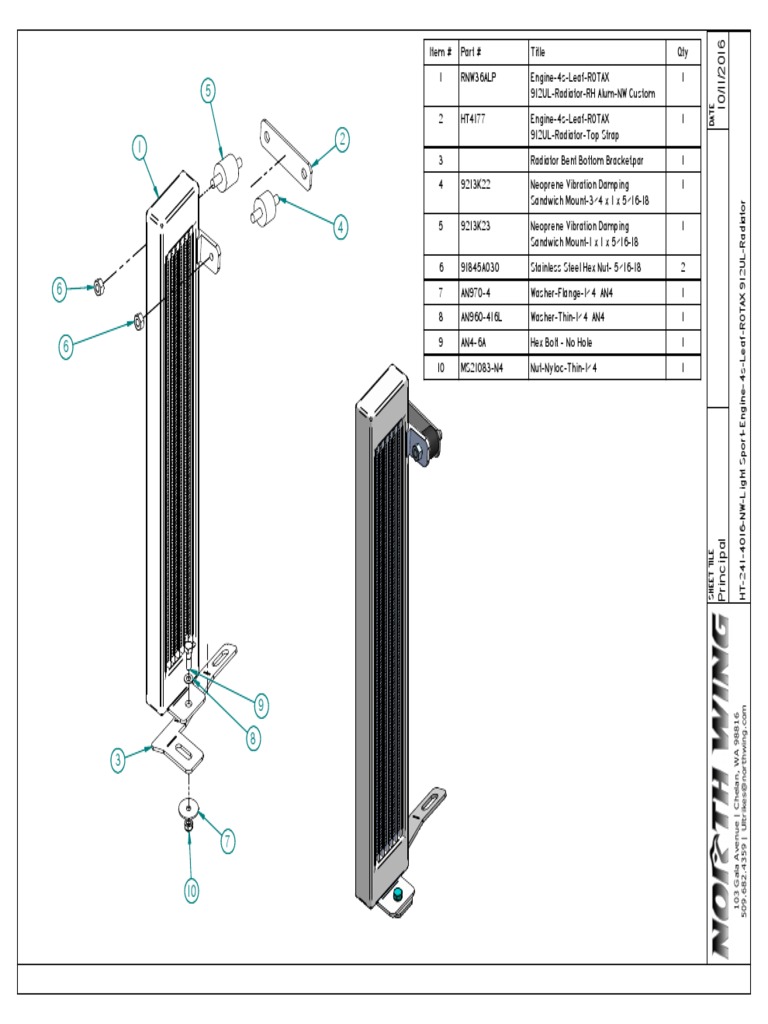 HT-241-4016-NW-Light Sport-Engine-4s-Leaf-ROTAX 912UL-Radiator | PDF ...