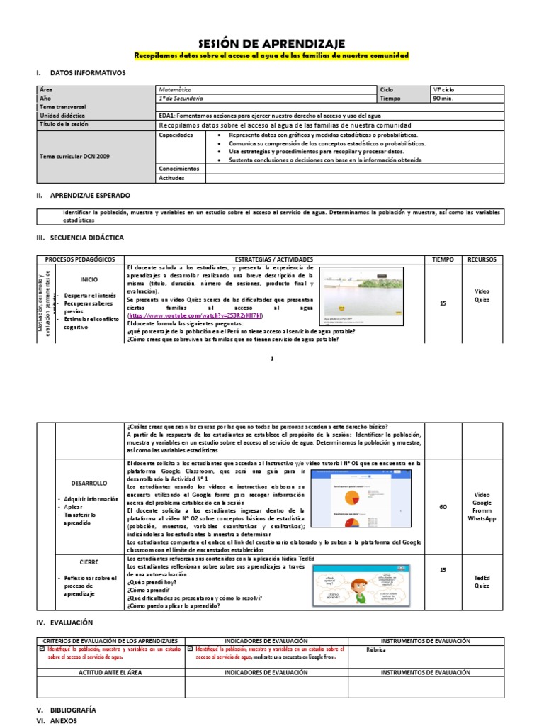 Formato Sesion de Aprendizaje Secundaria+GRUPO3 | PDF | Evaluación ... Formato Sesion de Aprendizaje Secundaria+GRUPO3 | PDF | Evaluación ...