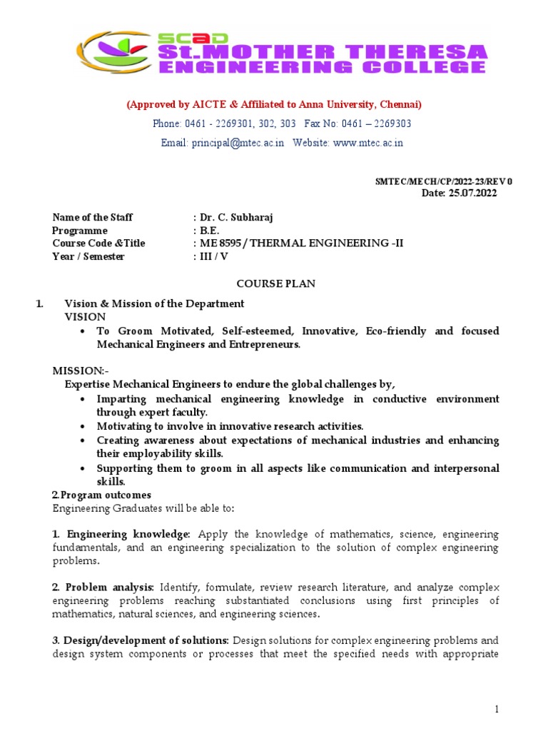 Approved by AICTE & Affiliated To Anna University, Chennai | PDF ...