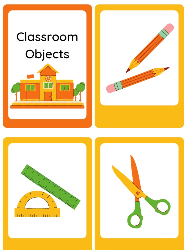 Classroom Objects - Flashcards | PDF