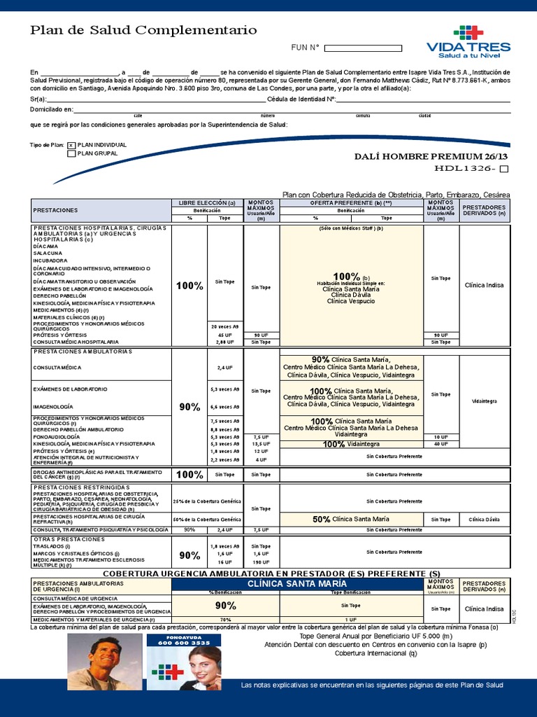 Plan Isapre Chile | PDF | Hospital | Cuidado de la salud