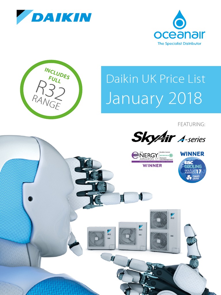 Daikin Price List 2018 | PDF | Engineering Thermodynamics | Mechanical ...